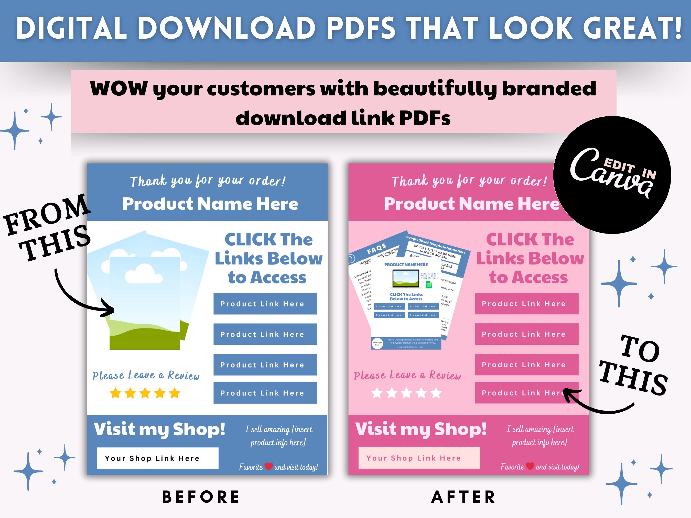 Digital Product Download Instruction Template Etsy Digital Sellers Link ...