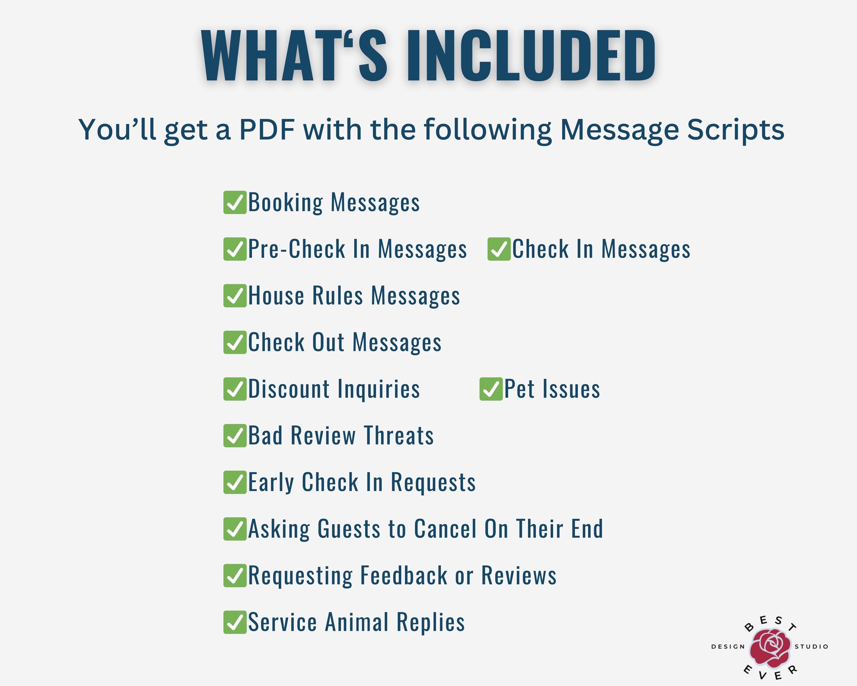 AIRBNB Message Scripts,host Response Guidebook, Essential Airbnb ...