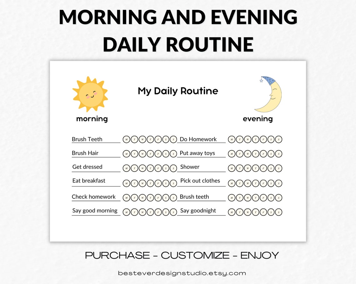 Editable Chore Charts, Printable Canva Family and Kids Chore Chart ...