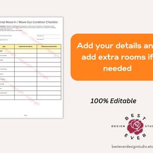 Rental Inspection Checklist, Editable Rental Property Checklist for ...