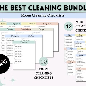MEGA Cleaning Planner Bundle, Editable Cleaning Schedule, Printable ...