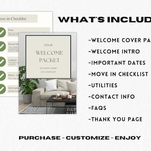 Tenant Welcome Guide Template| Tenant Welcome Packet Canva Download for ...