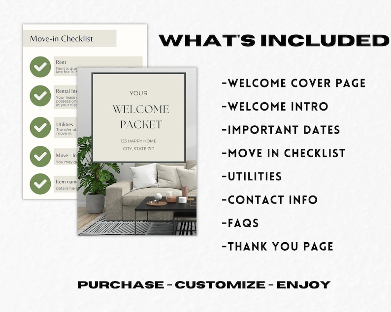 Tenant Welcome Guide Template| Tenant Welcome Packet Canva Download for ...