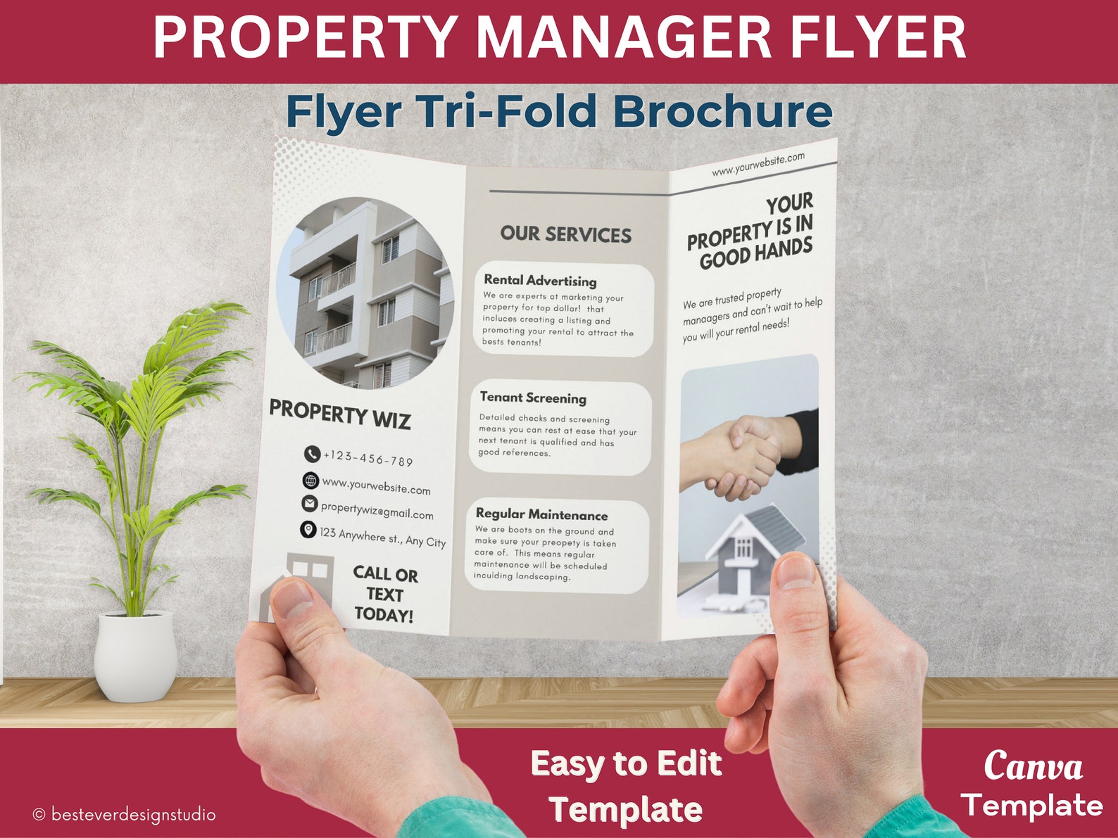 Property Management Services Flyer Template | Editable Property ...