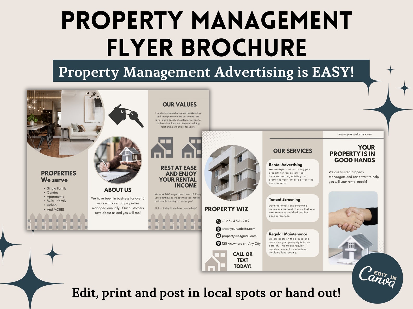 Property Management Services Flyer Template | Editable Property ...