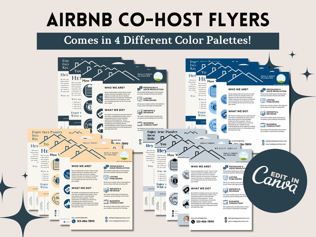Airbnb Co-hosting Services Flyer Template | Property Management Flyer ...