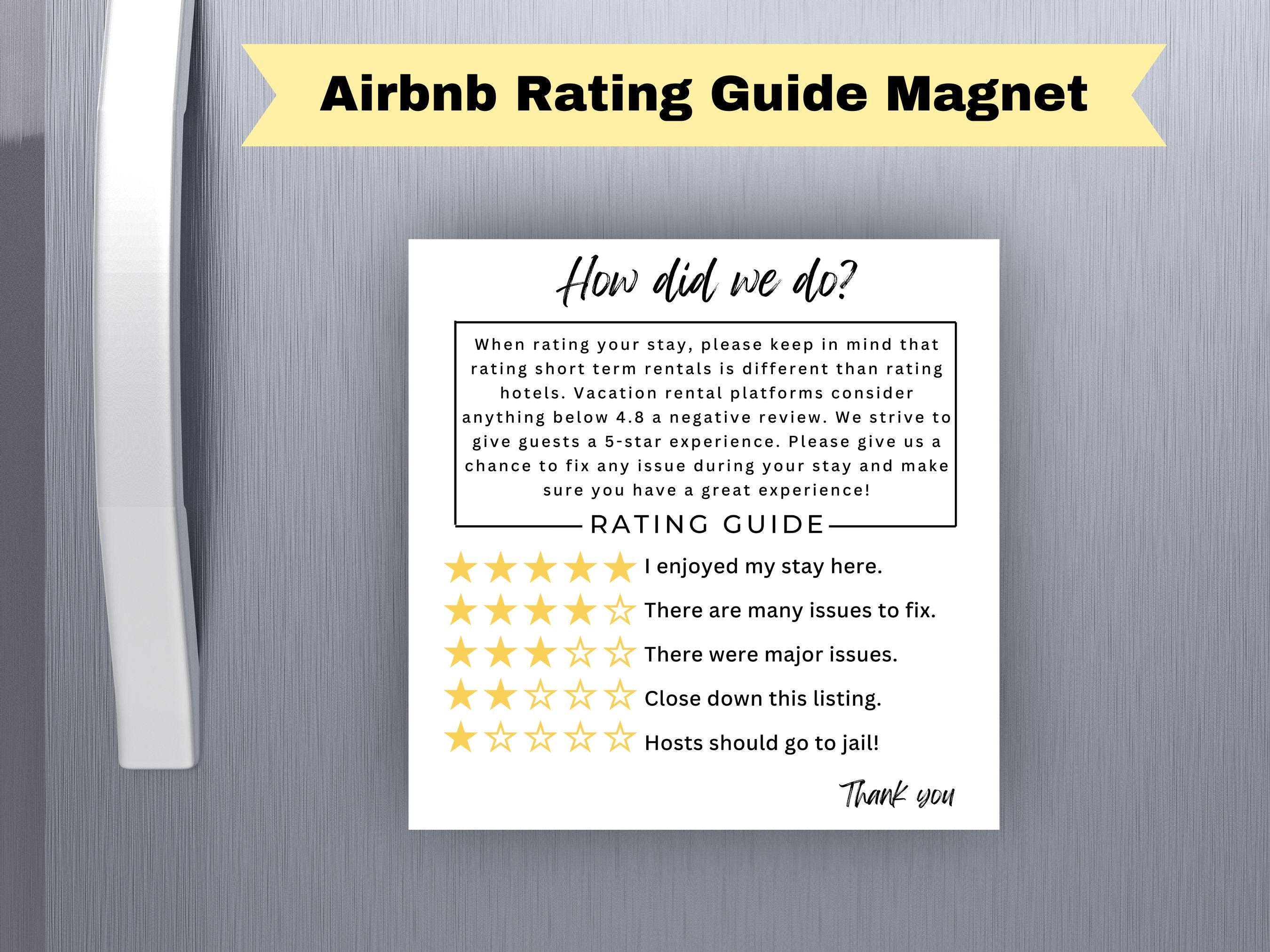 Airbnb Review Magnets | How Did We Do Review Magnet? | Review Reminder ...