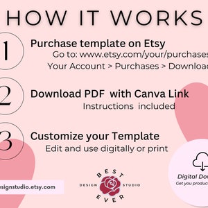 PINK Etsy Shop Kit Bright Etsy Branding Kit Editable Pink Shop Branding ...