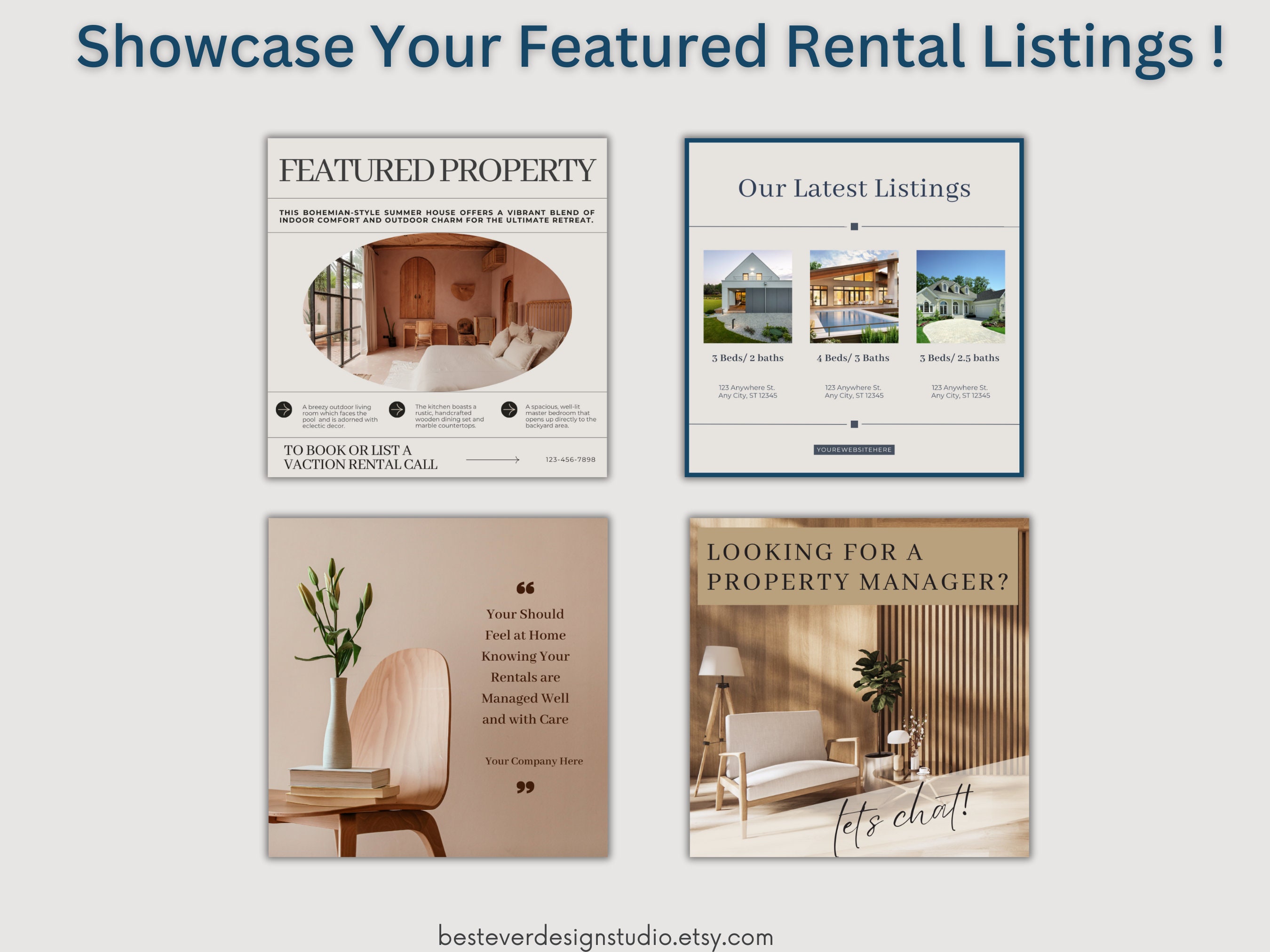 Property Management Instagram Post Editable Property Business Social ...