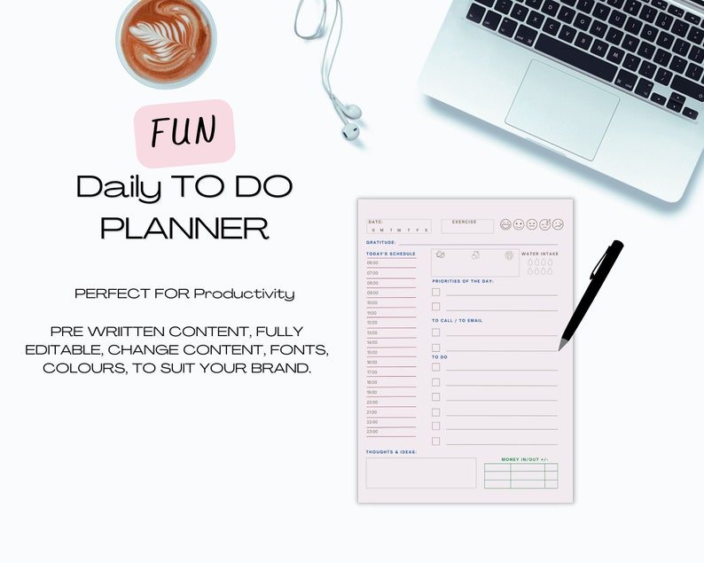 FUN Daily Planner Printable to Do List| ADHD Daily Planner| Student to ...