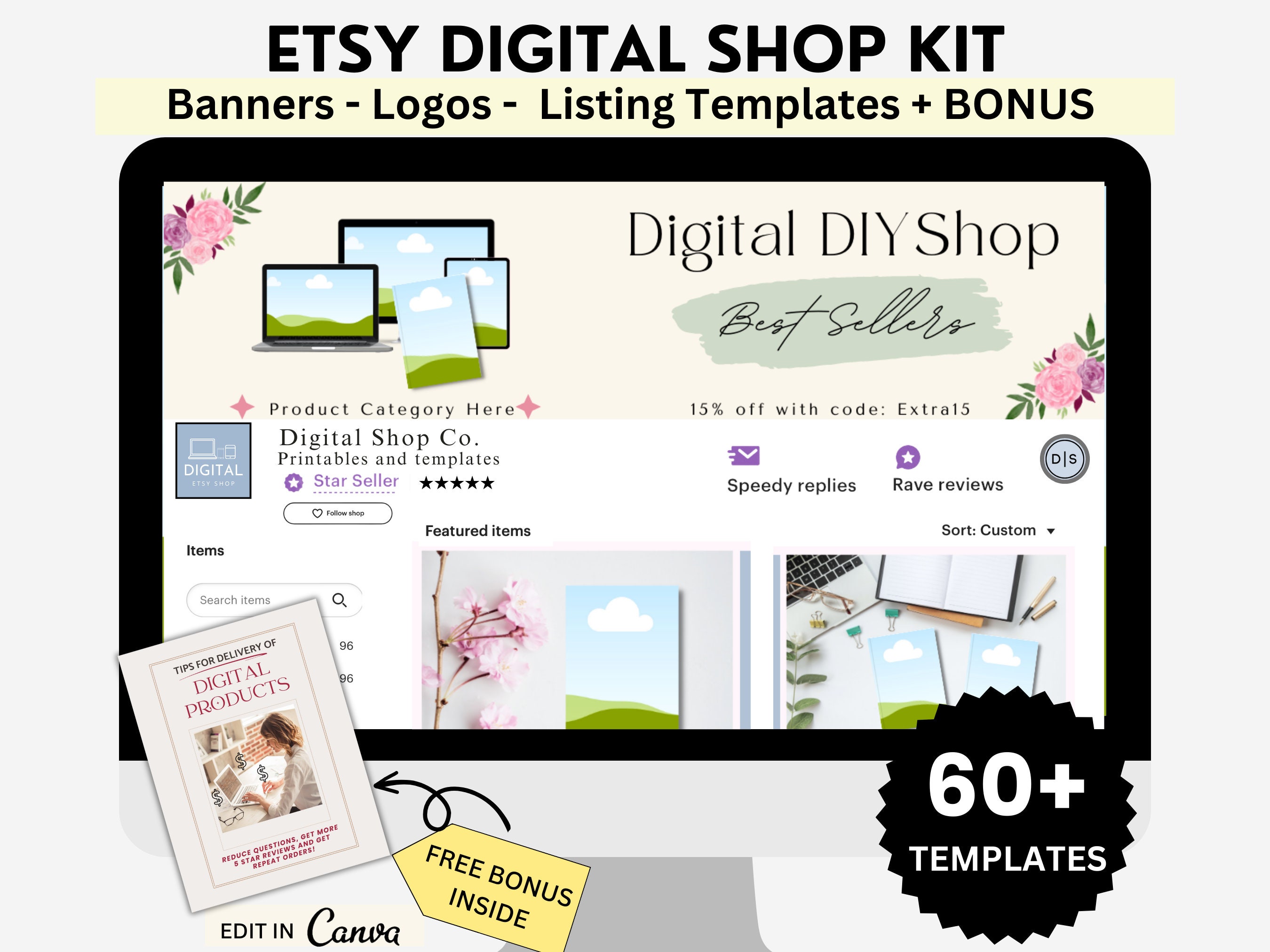 Ultimate Digital Shop Kit for Etsy Sellers How to Start a Digital Etsy ...