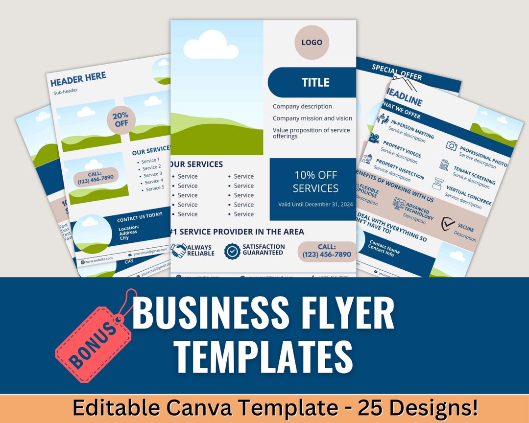 Customizable Business Flyer Designs Template - Showcase Your Services ...