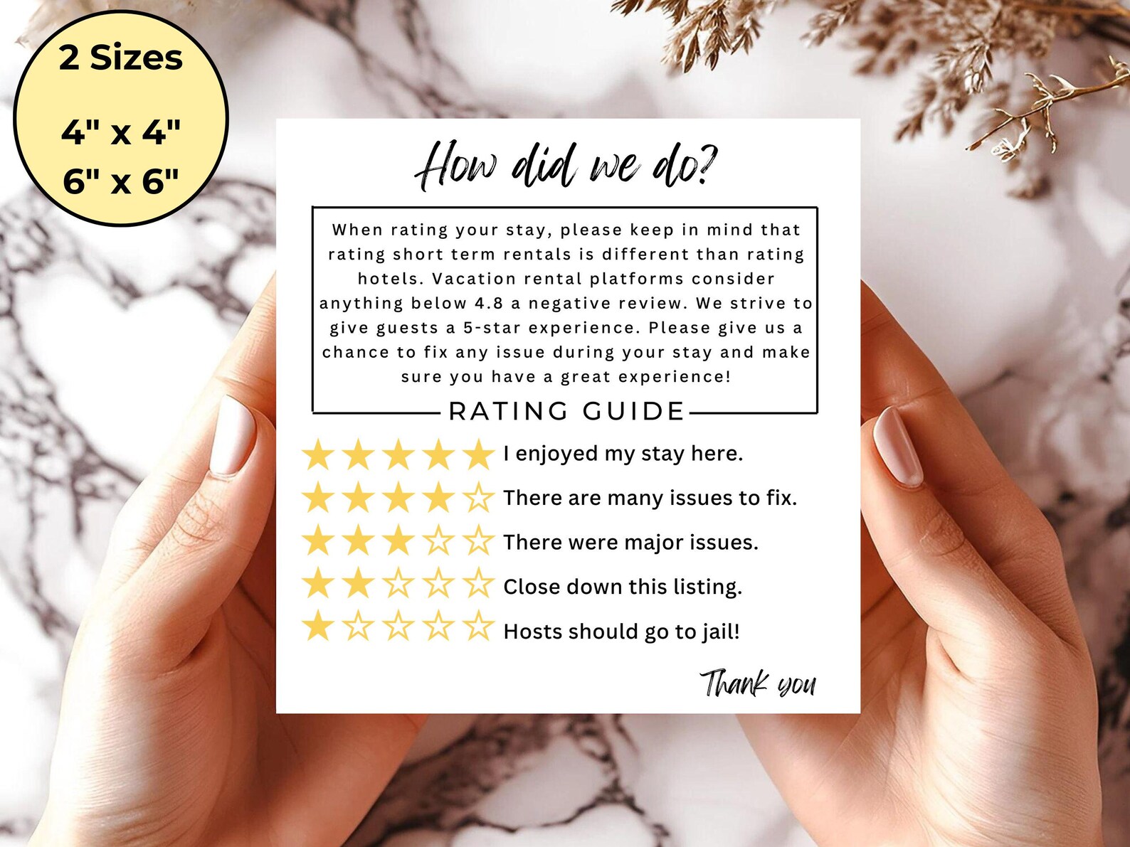 Airbnb Review Magnets | How Did We Do Review Magnet? | Review Reminder ...