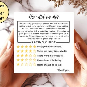 Airbnb Review Magnets | How Did We Do Review Magnet? | Review Reminder ...