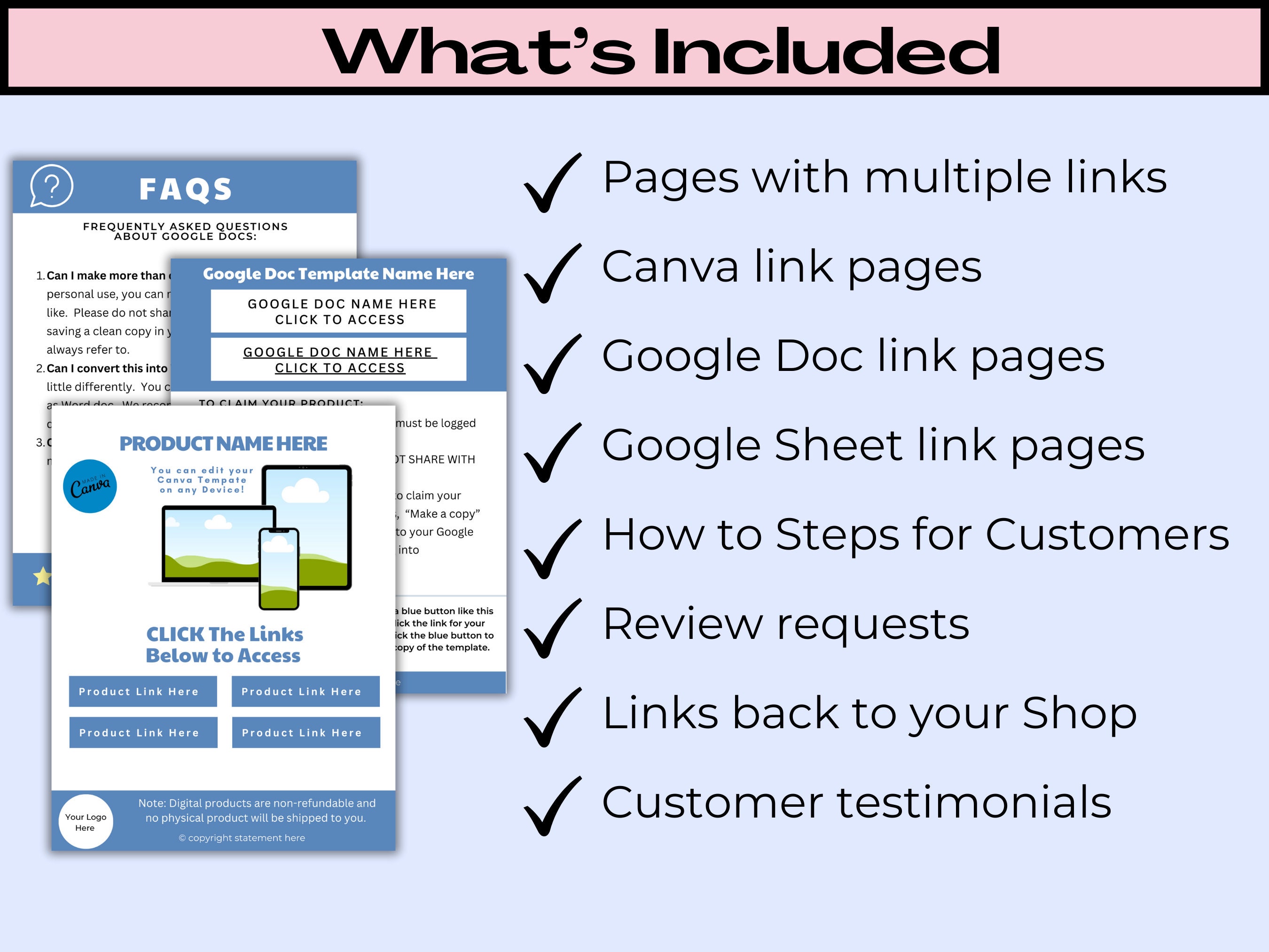 Digital Product Download Instruction Template | Etsy Digital Sellers ...