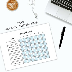 Editable Chore Charts, Printable Canva Family and Kids Chore Chart ...