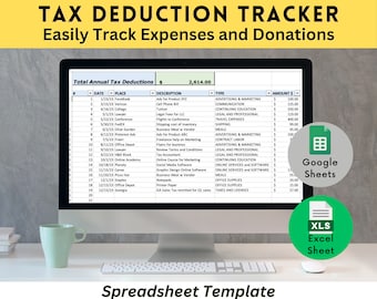 Expense Deduction Tax Tracker. Tax Deduction Tracker Excel Google ...
