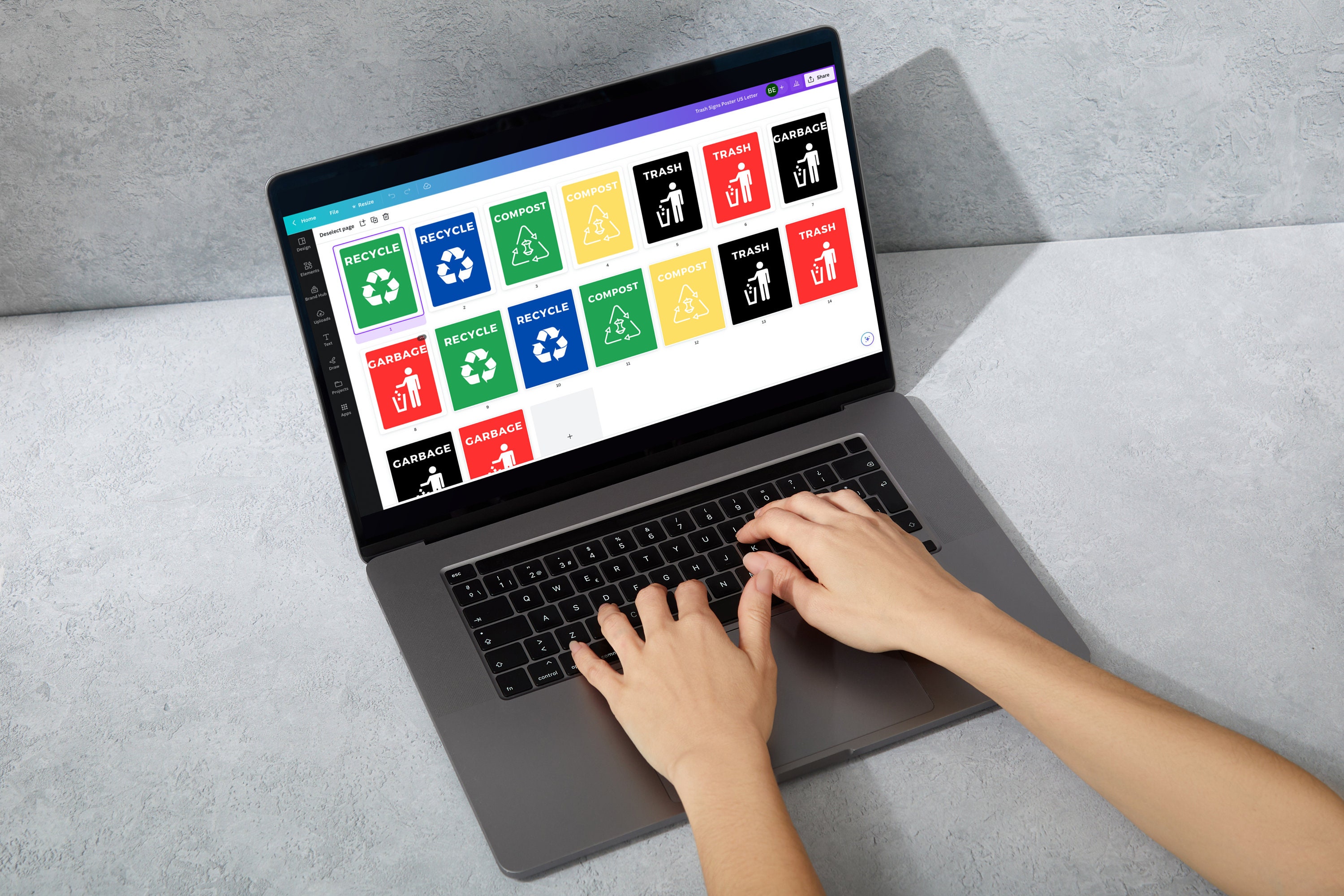 Trash Sign Bundle Garbage Recycling Compost Posters Printable Trash ...