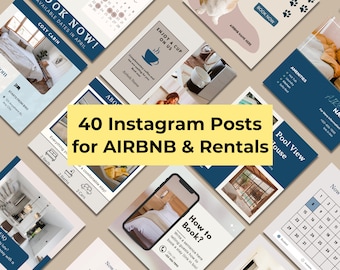 Airbnb Instagram Post Templates for Airbnb VRBO Social Media - Etsy