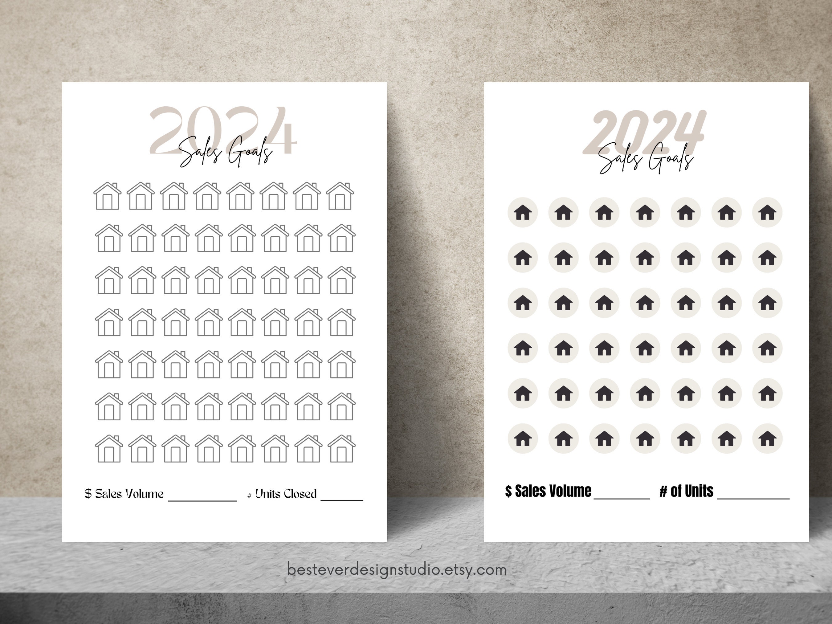 Realtor Goal Chart for Annual Performance Tracking Realtor Printable ...