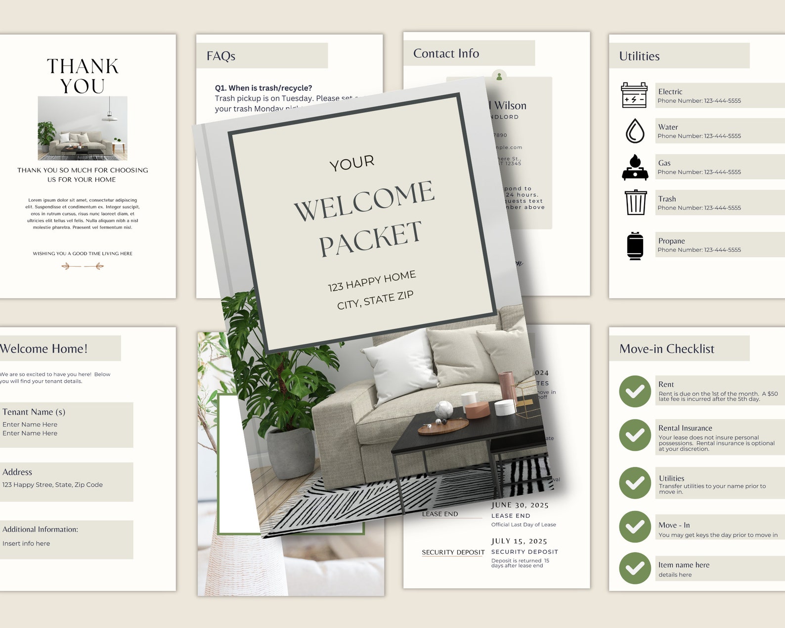Tenant Welcome Packet Template for Landlords| Tenant Welcome Guide ...