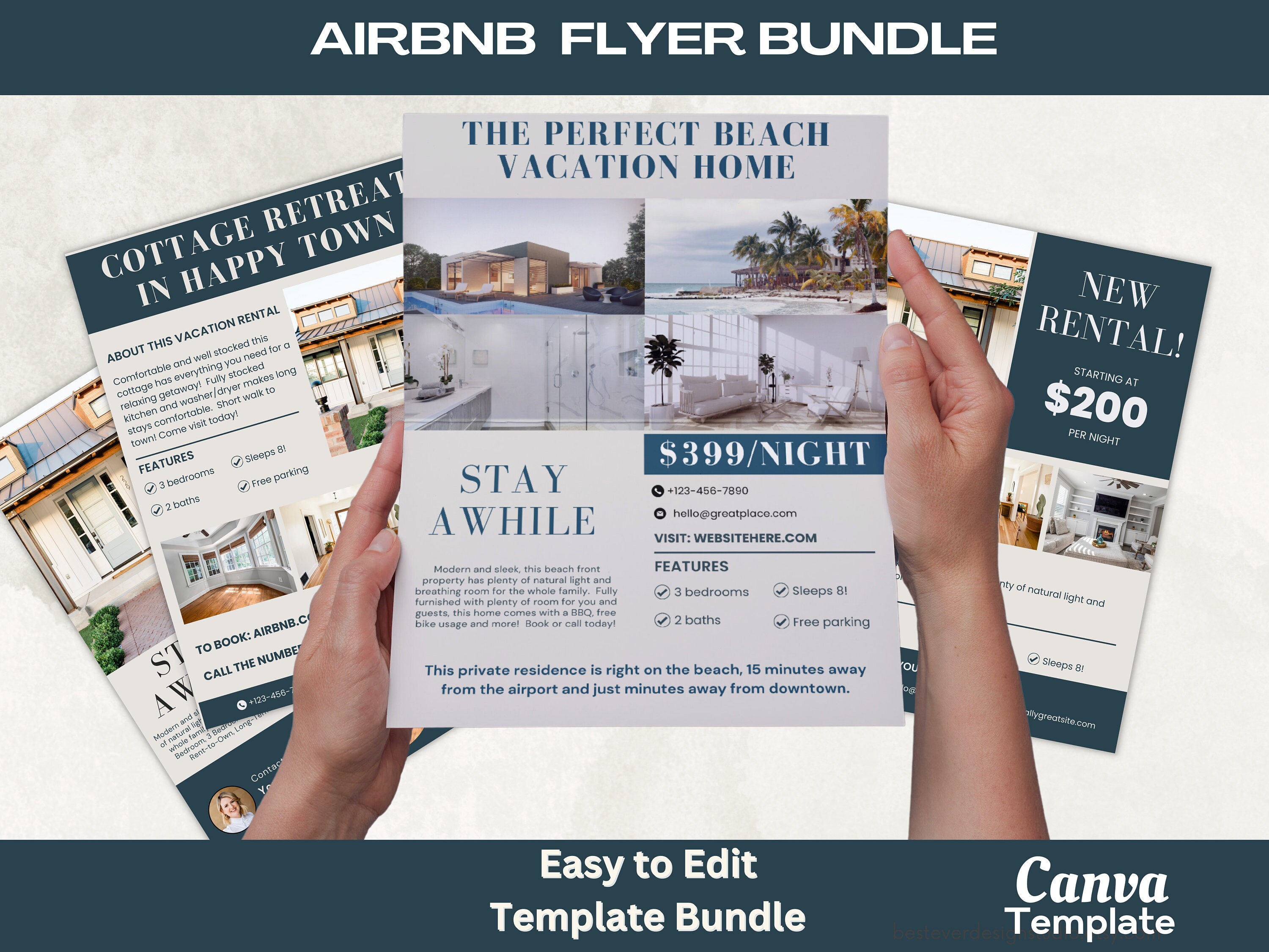 Airbnb Flyer Template | Short Term Rental Flyer | Vacation Rental ...