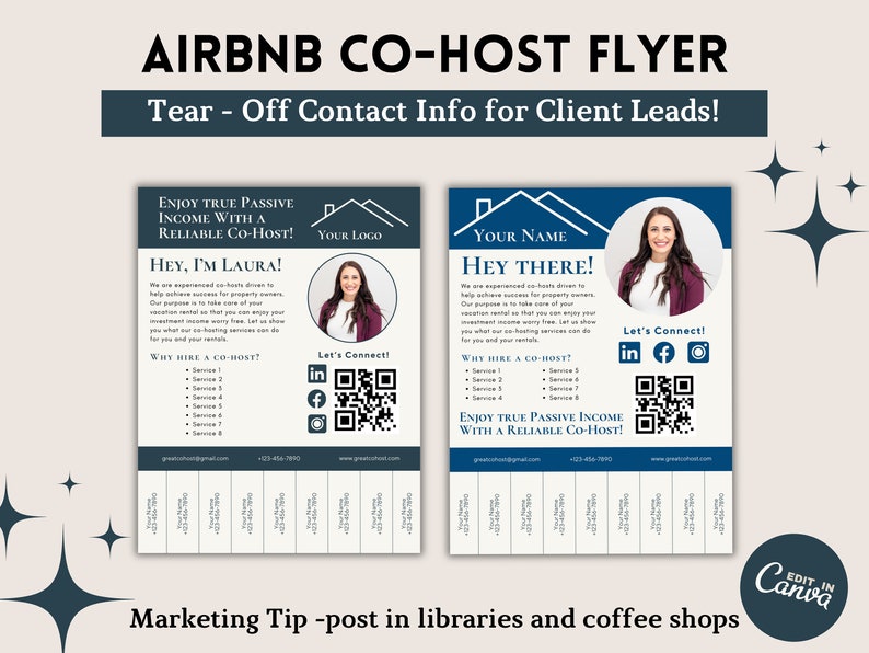 Airbnb Co-hosting Services Flyer Template | Property Management Flyer ...
