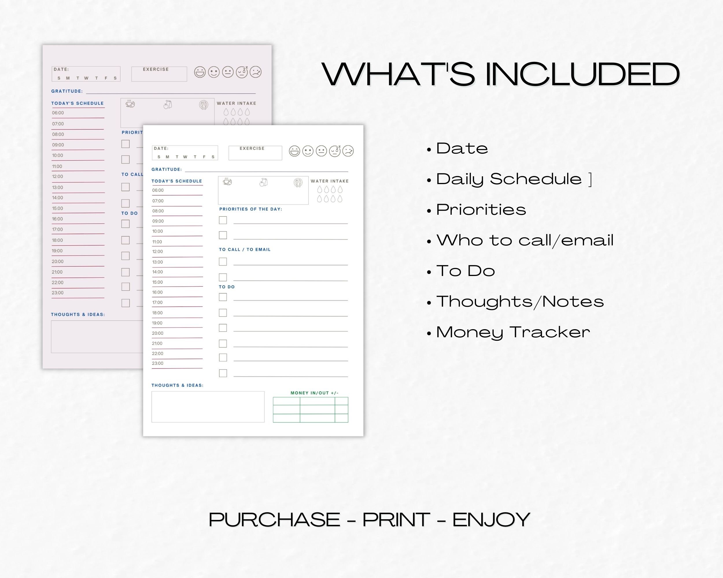 FUN Daily Planner Printable to Do List ADHD Daily Planner Student to Do ...