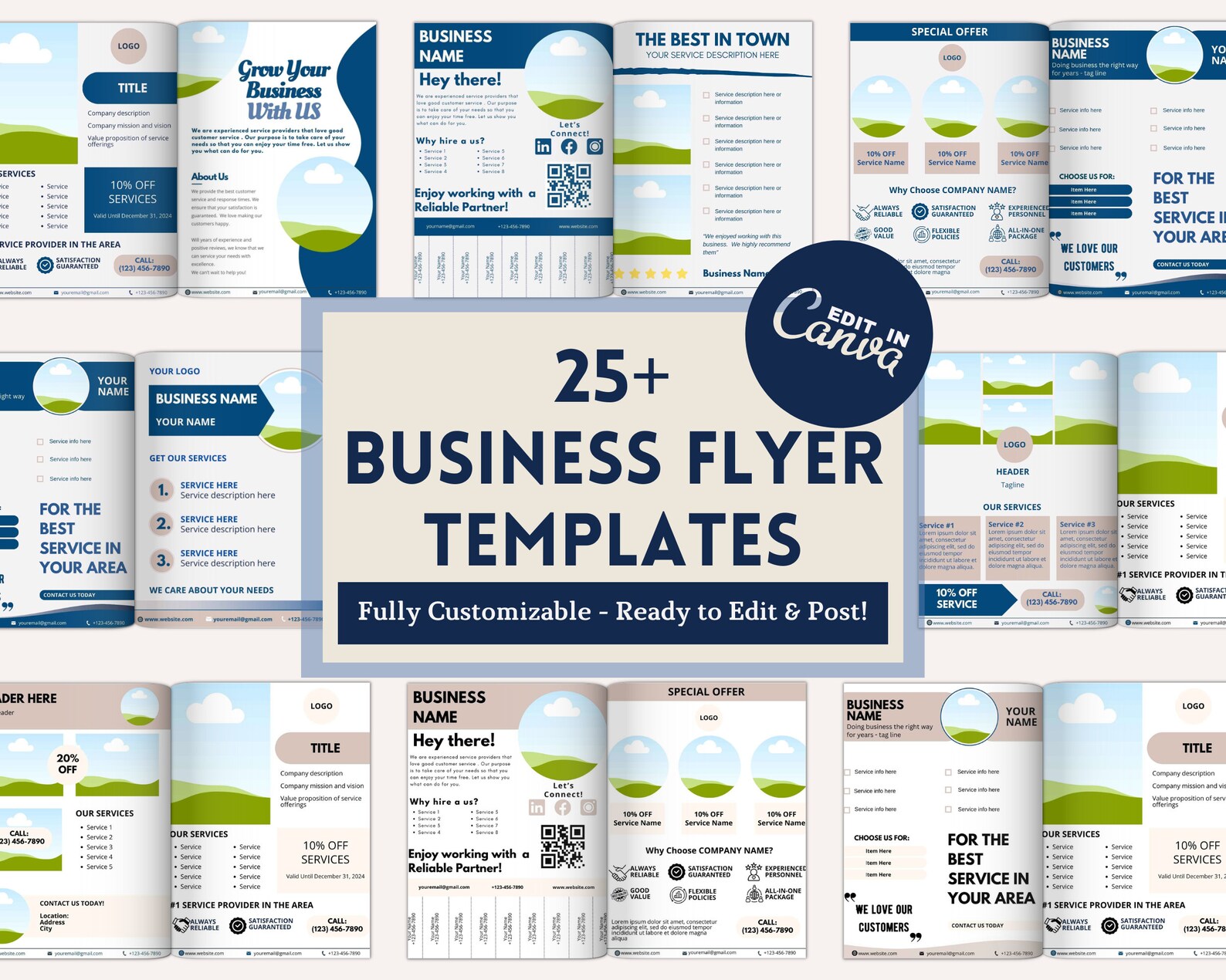 Customizable Business Flyer Designs Template - Showcase Your Services ...