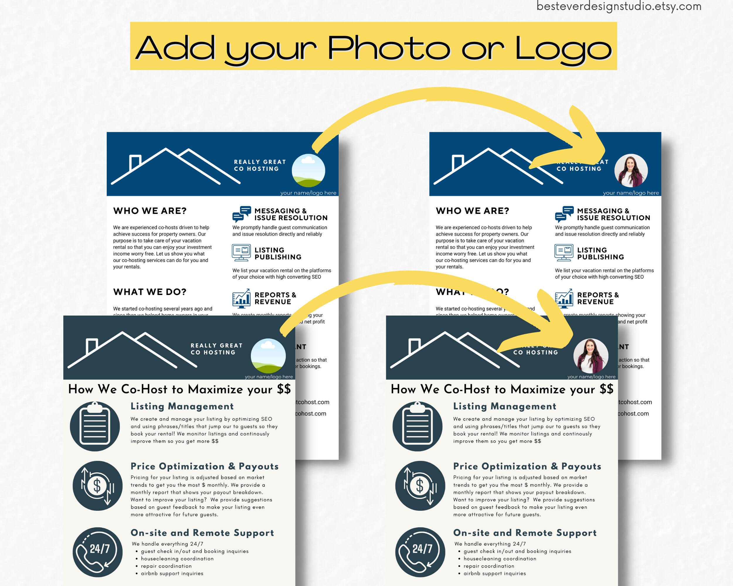 Airbnb Co-hosting Services Flyer Template | Property Management Flyer ...