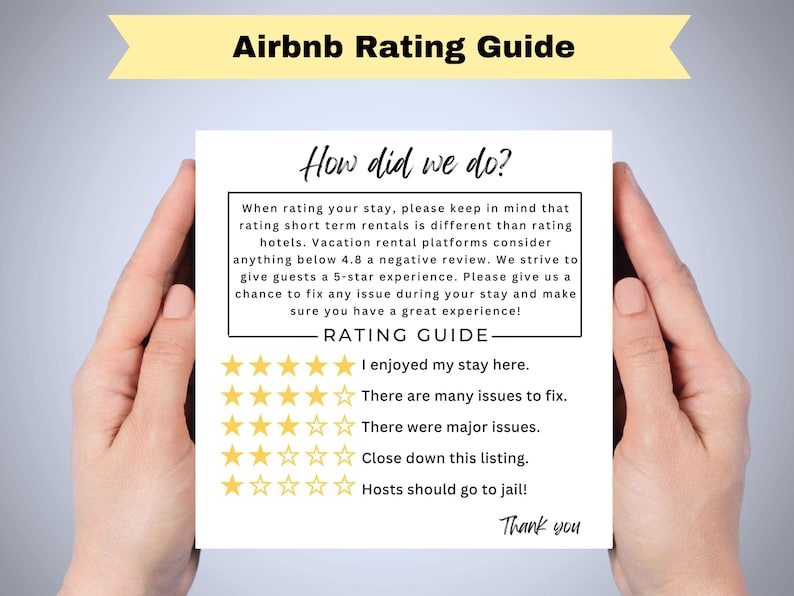 Airbnb Review Magnets | How Did We Do Review Magnet? | Review Reminder for Short Term Rentals ...