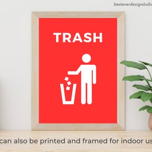 Airbnb Printable Trash Sign Bundle| Garbage Recycling Compost Posters ...