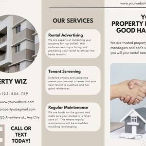 Property Management Services Flyer Template | Editable Property ...