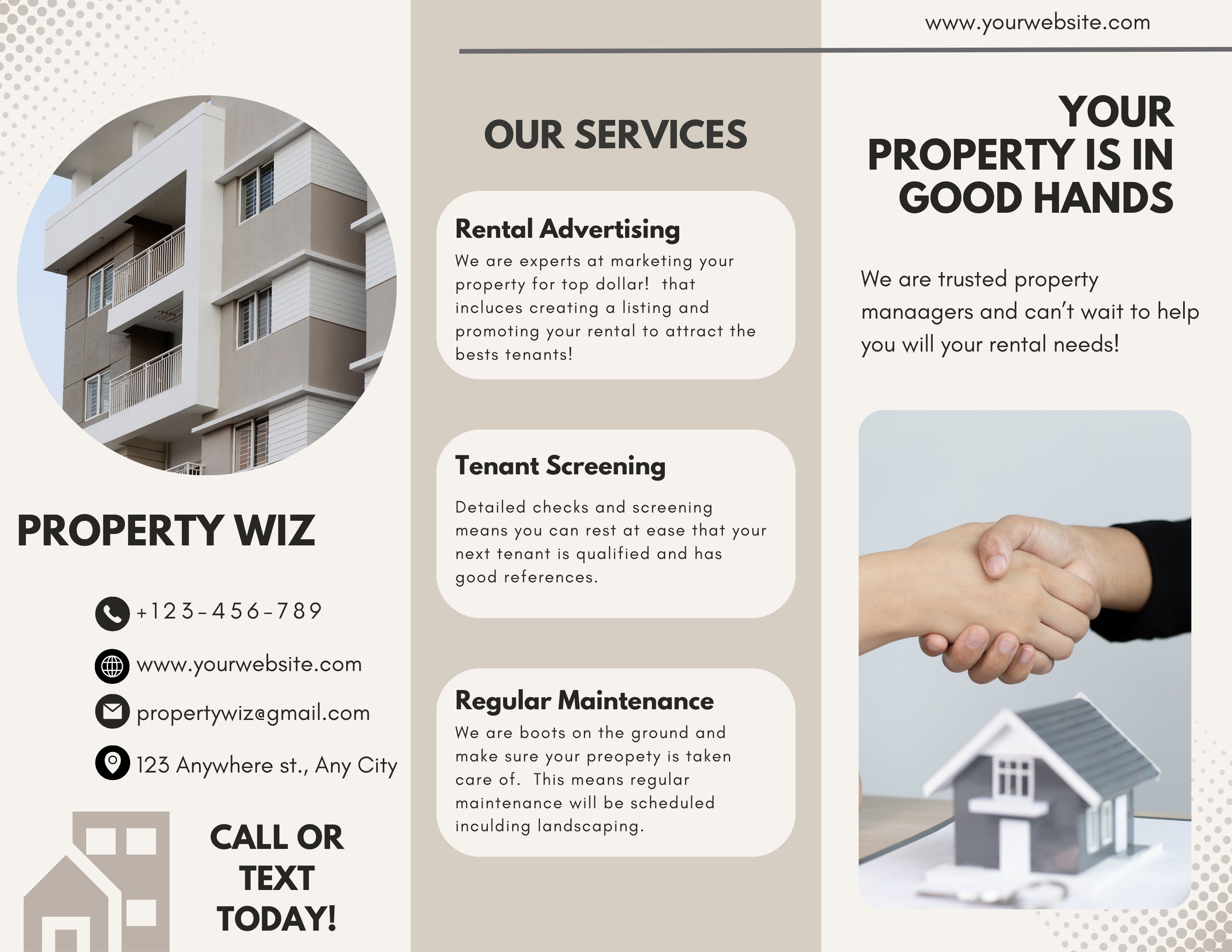 Property Management Services Flyer Template | Editable Property ...