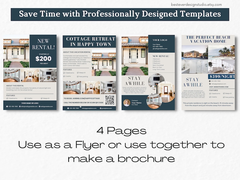 Airbnb Flyer Template | Short Term Rental Flyer | Vacation Rental ...