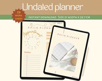 Undated Goodnotes Planner, Monthly Digital Planner, Goodnotes Template ...