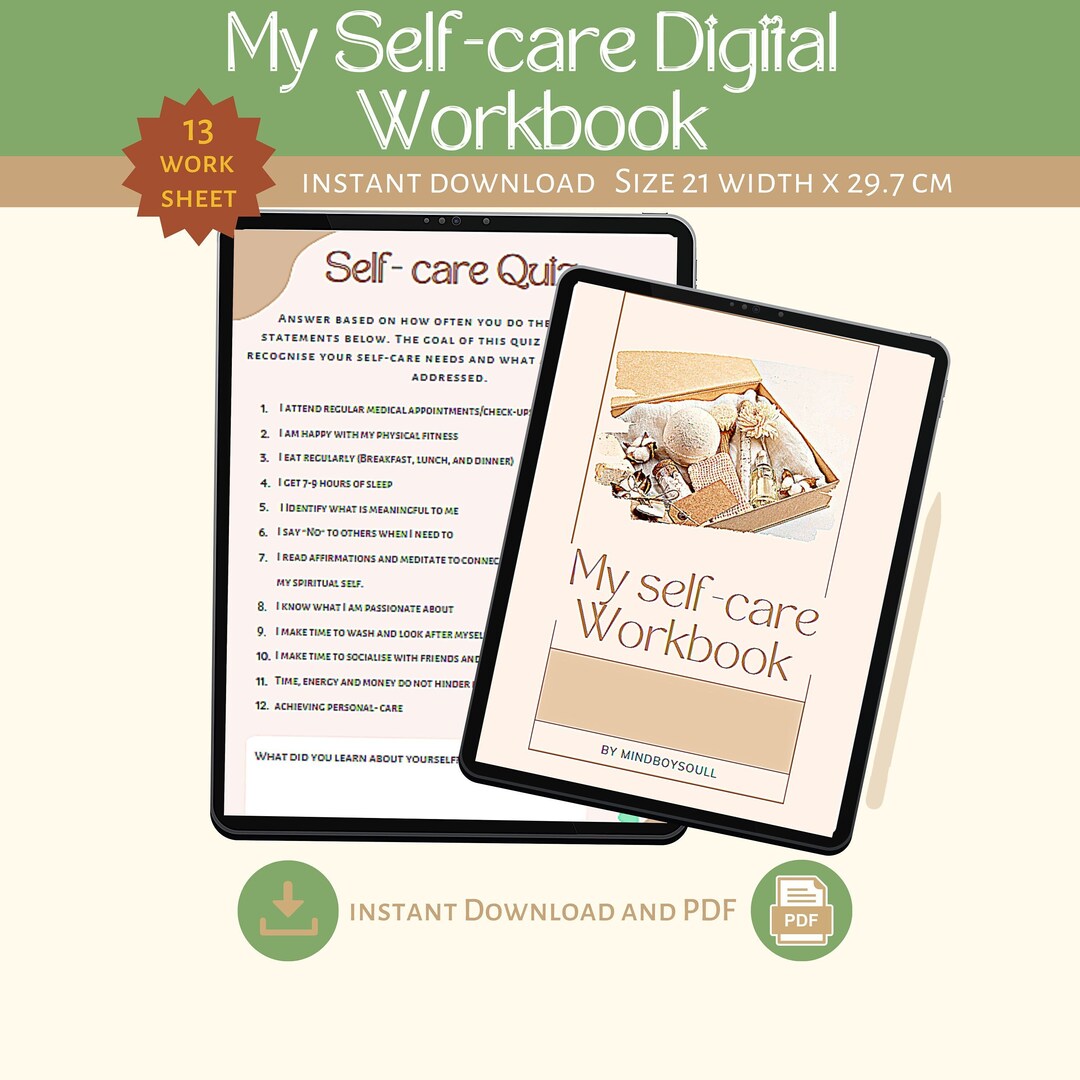 Self Care Planner for Personal Development, Self Love Journal, Self ...