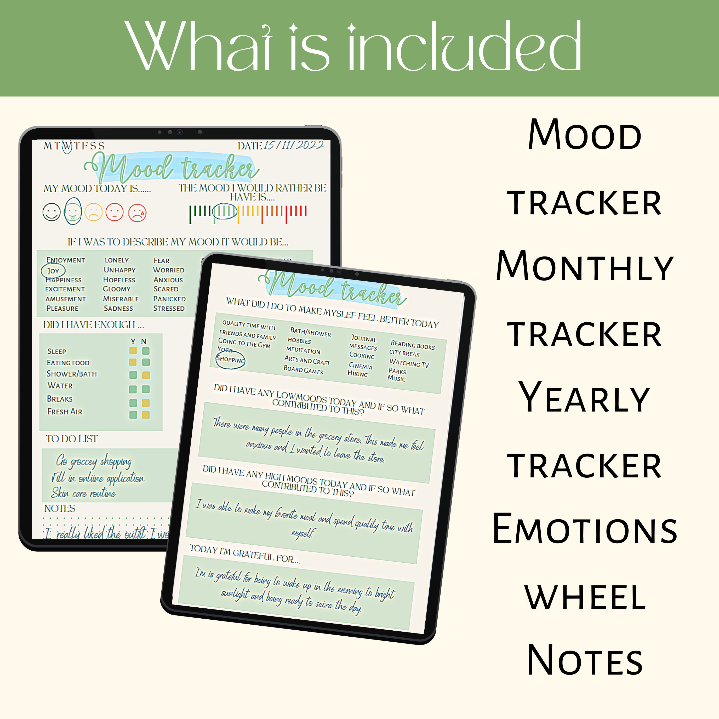 Daily Mood Tracker Printable, Printable Mood Track, Emotion Tracker ...