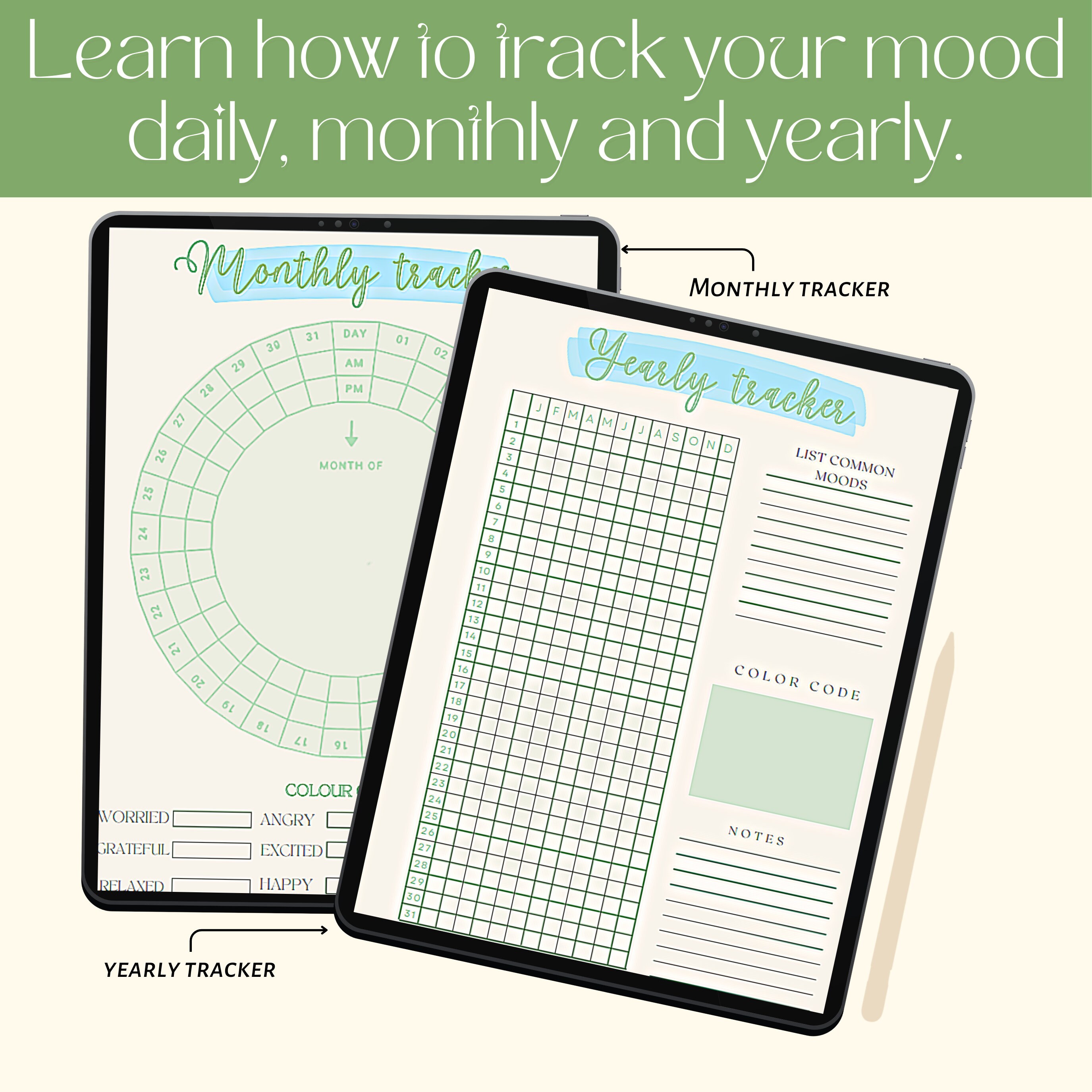 Daily Mood Tracker Printable, Printable Mood Track, Emotion Tracker ...