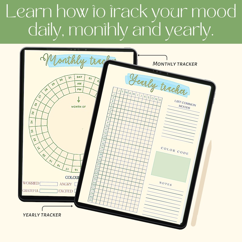 Daily Mood Tracker Printable, Printable Mood Track, Emotion Tracker ...