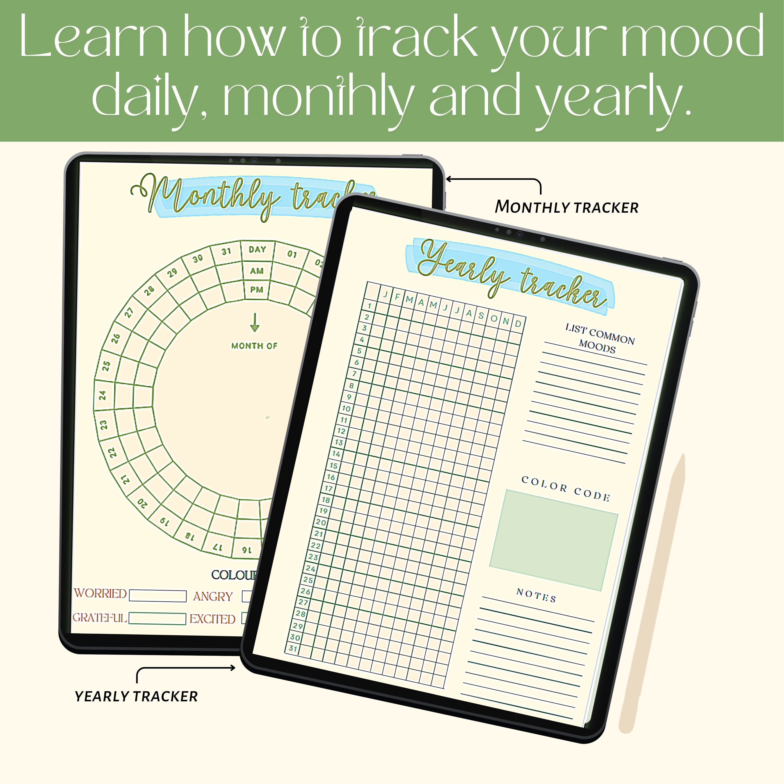 Daily Mood Tracker Printable, Printable Mood Track, Emotion Tracker ...
