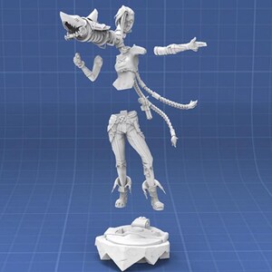 Jinx Arcane 3D Printed Figure Perfect Gift for League of Legends Fans Hand Painted Figurine for ...