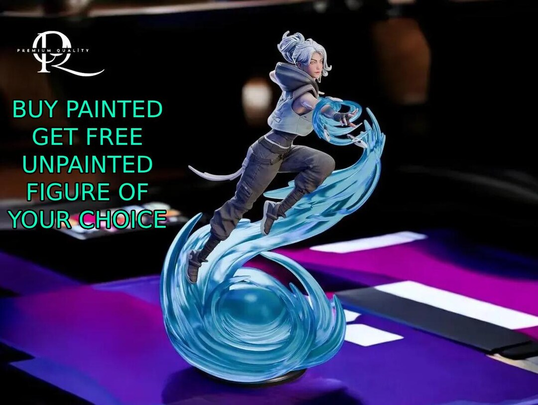 Jett Figure Hand Painted - Valorant Hand Painted Figurine for ...