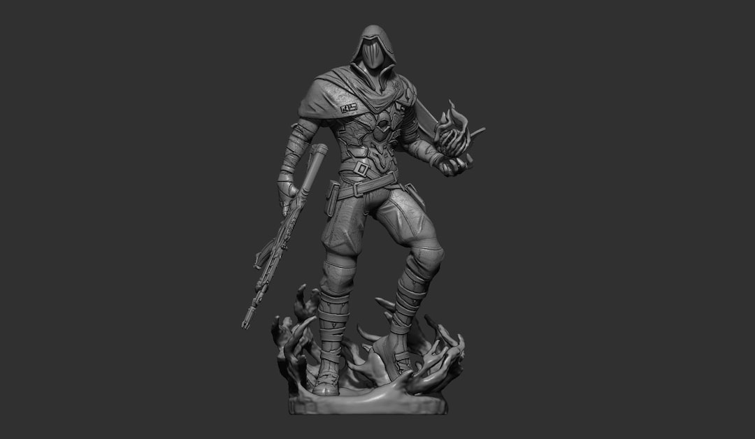 Omen Figure Hand Painted - Valorant Hand Painted Figurine for ...