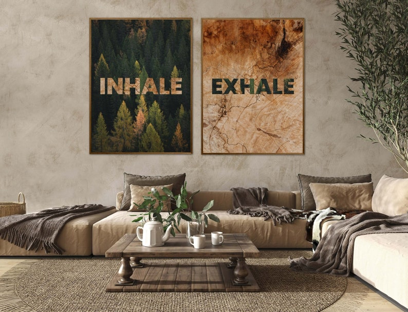Inhale Exhale Digital Download Wall Art, Wall Decor, Office Decor ...