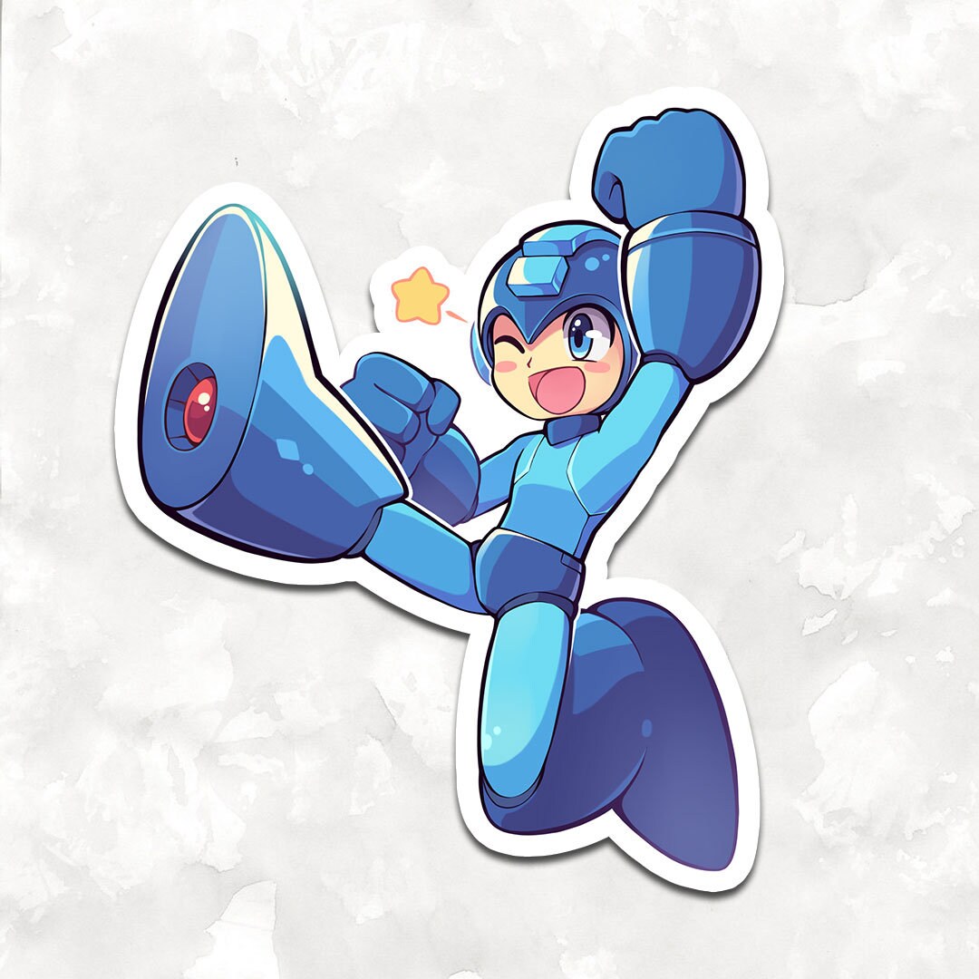 Mega Man Sticker Gaming STICKER Popular Stickers Retro - Etsy