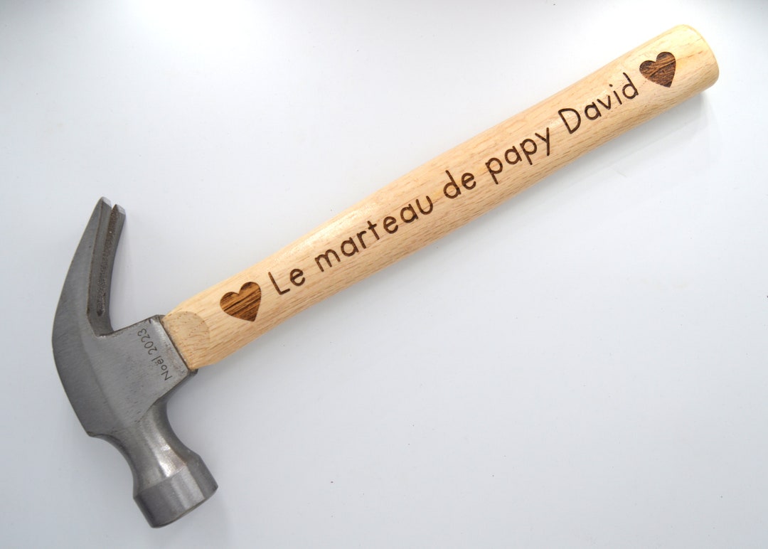 Marteau personnalisé | gravure laser | fête des pères | papa, papy ...