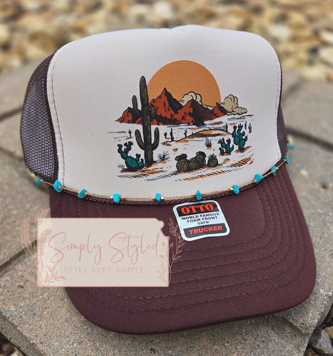 Western Trucker Hat // Western Sunset Trucker Hat - Etsy