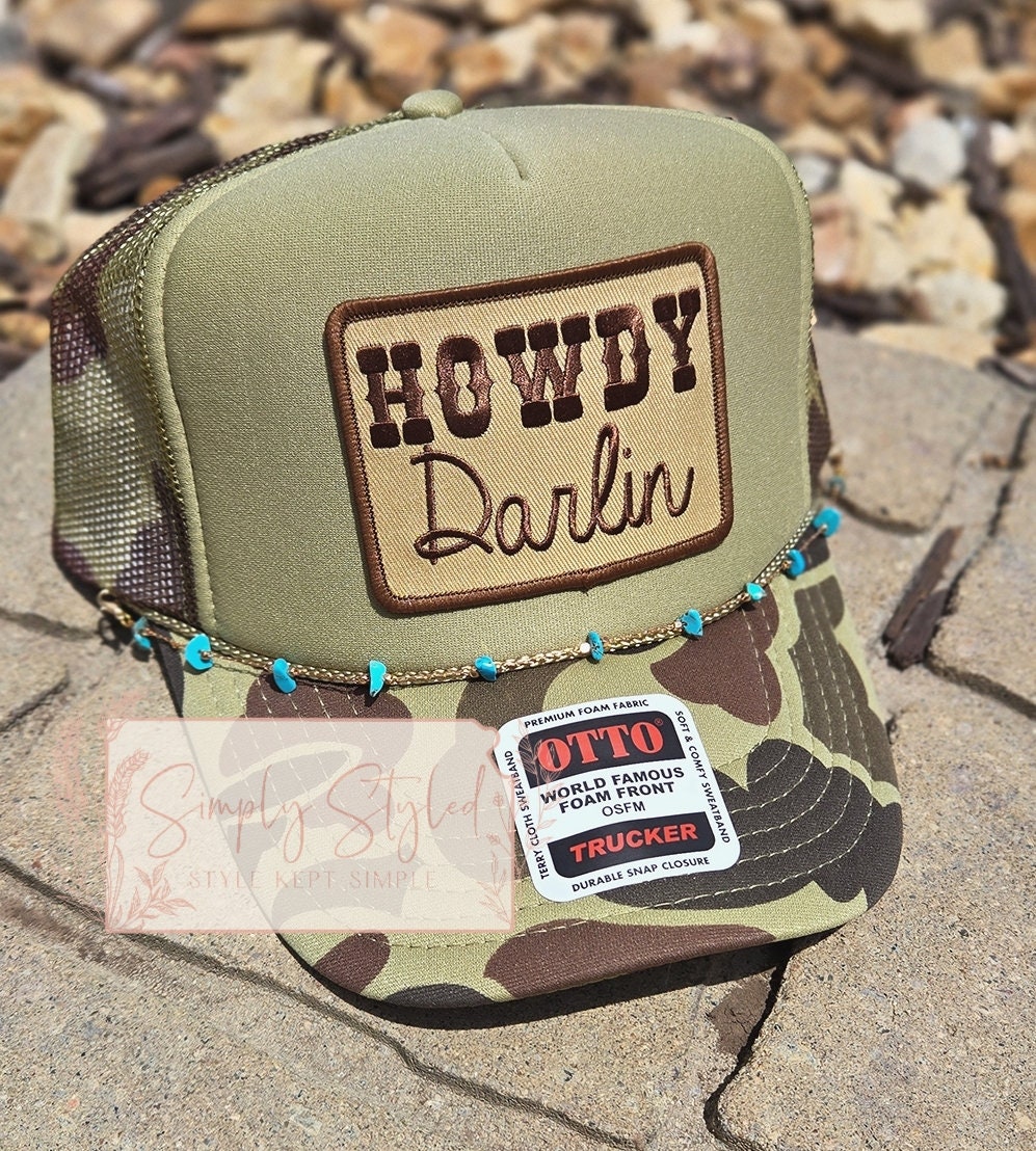 Howdy Darlin' Camo Patch Hat//camo Trucker Hat//howdy Darlin' Hat - Etsy