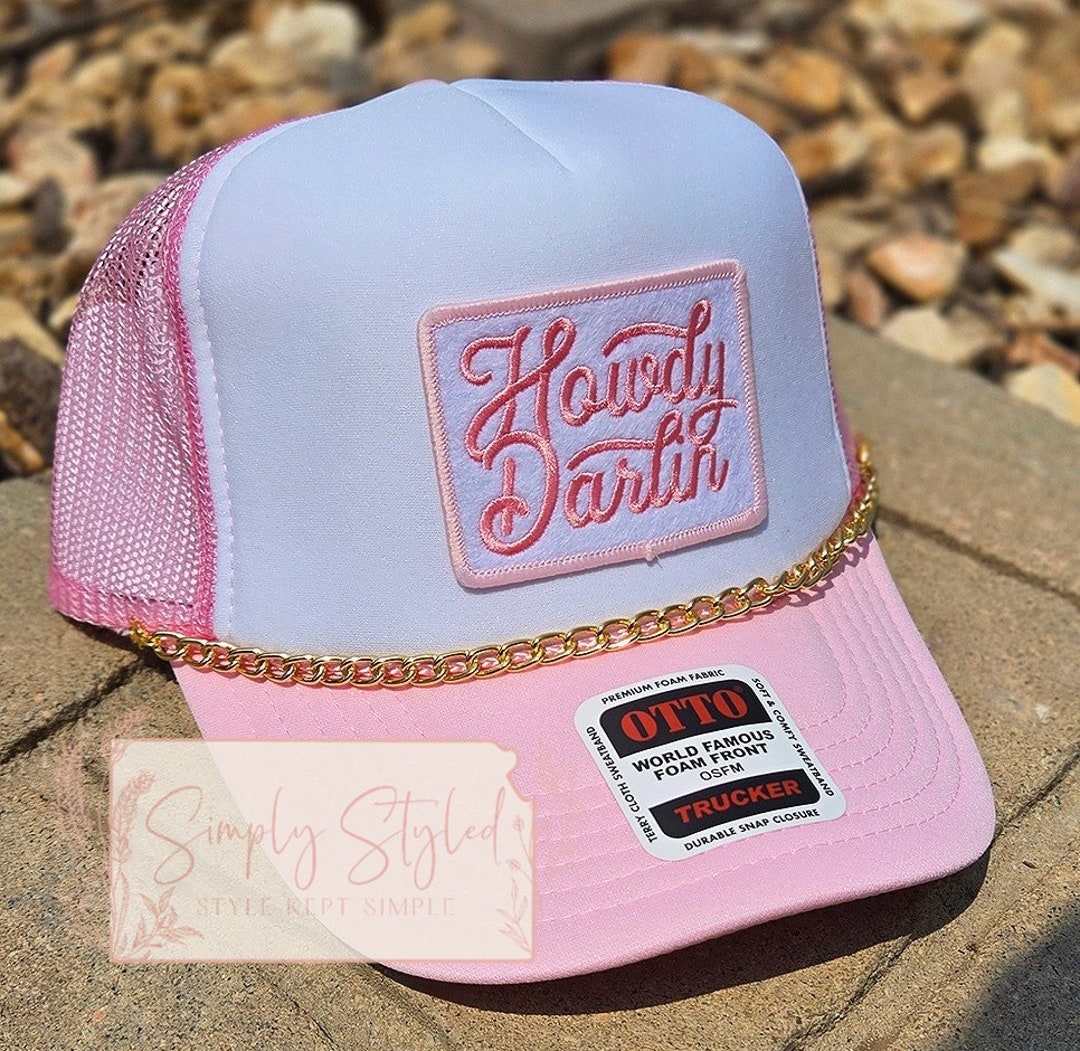 Pink Howdy Darlin' Patch Hat//howdy Darlin' Hat - Etsy